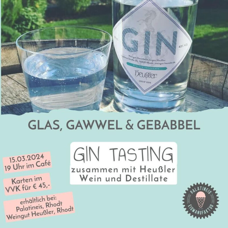 GIN TASTING - Heußler Wein und Destillate